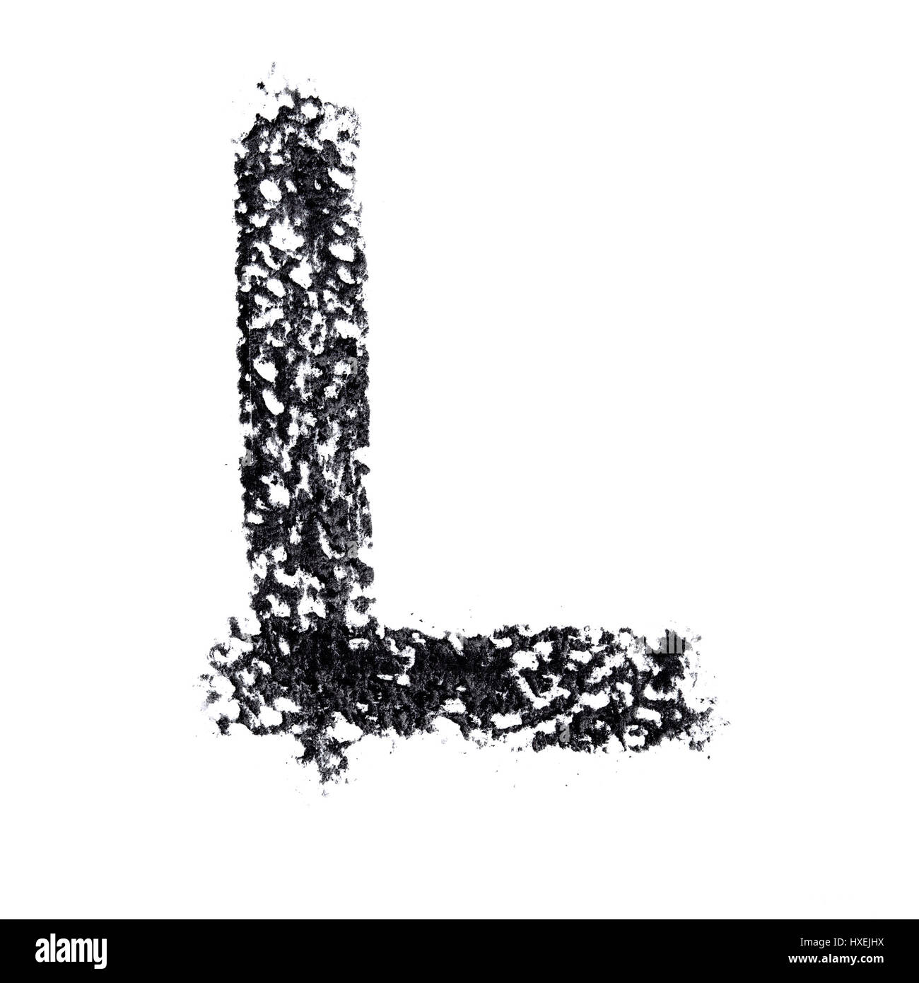 L - Hand-written alphabet isolated over the white background Stock ...