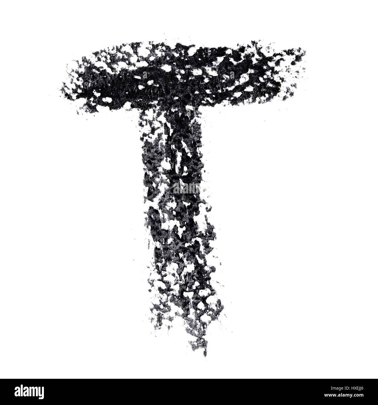 T - Hand-written alphabet isolated over the white background Stock ...