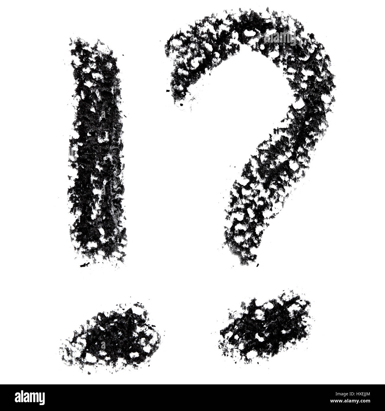 Marks - Hand-written alphabet isolated over the white background Stock ...