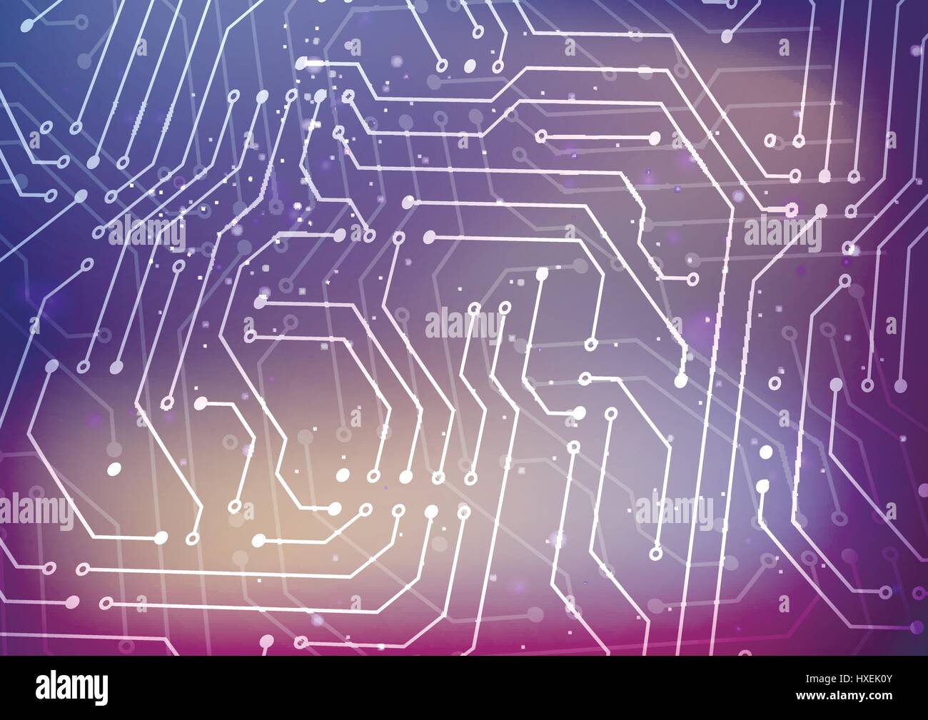 White microchip pattern on blurred background Stock Vector Image & Art ...