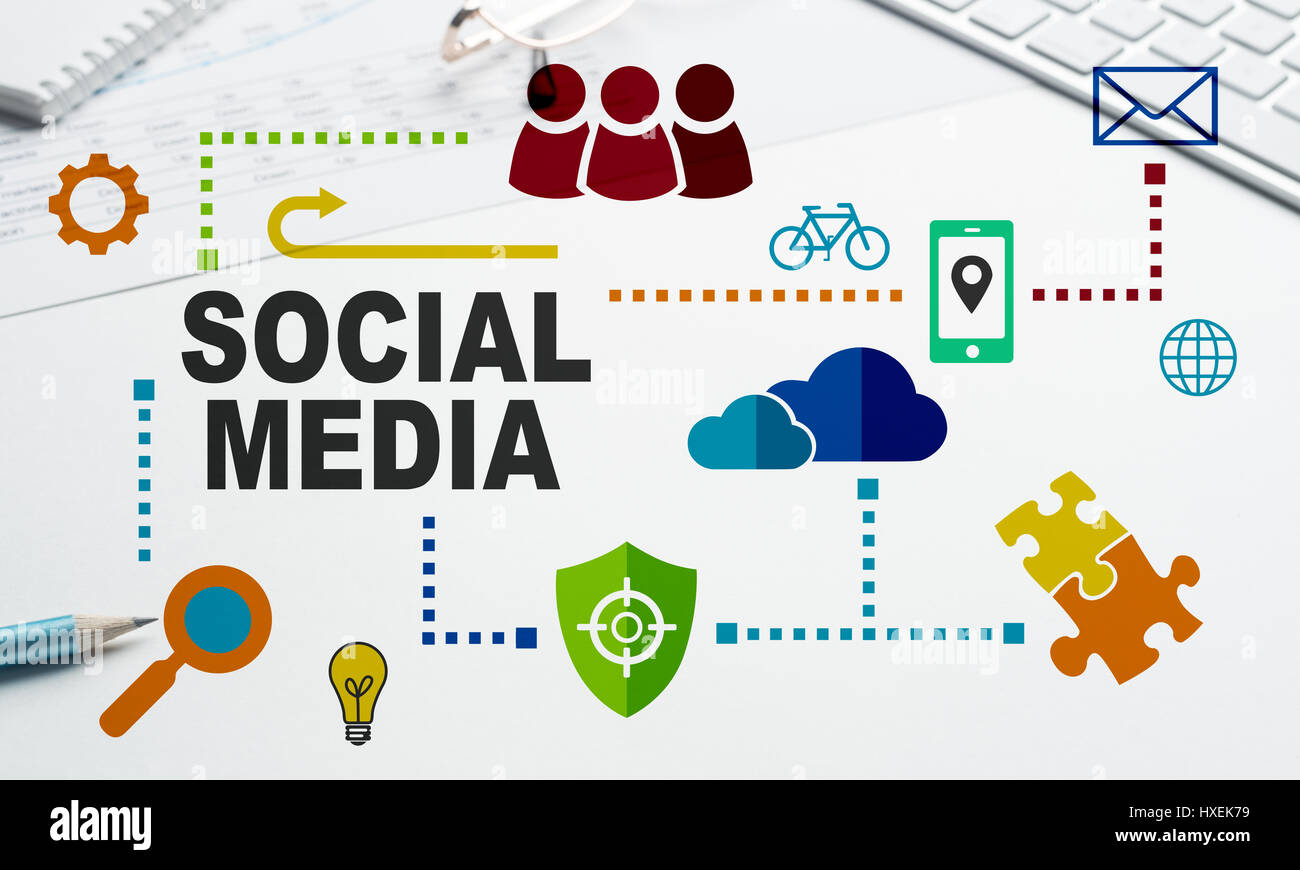 Network media background Stock Photo - Alamy