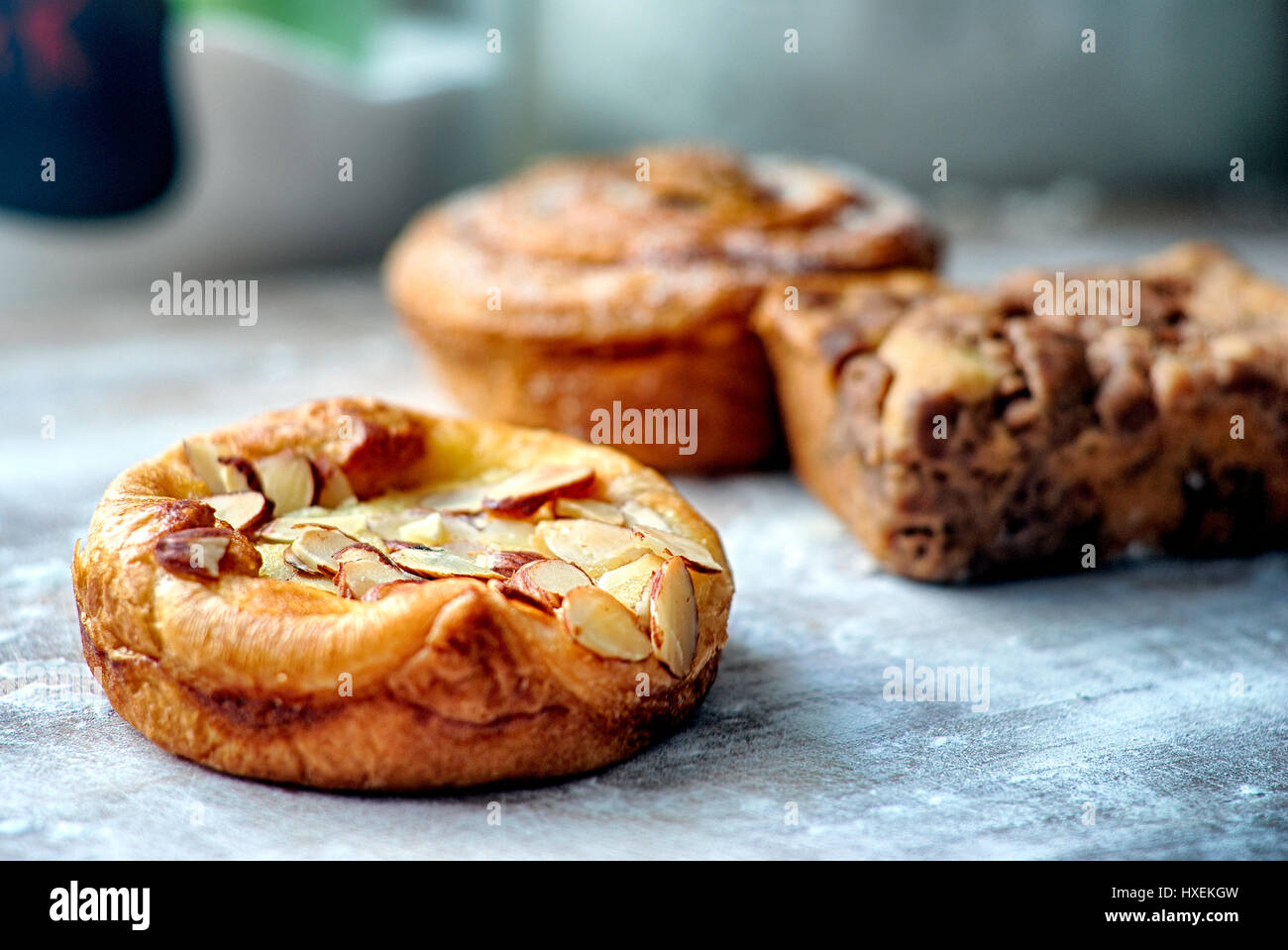 Baked goods in natural light Stock Photo - Alamy
