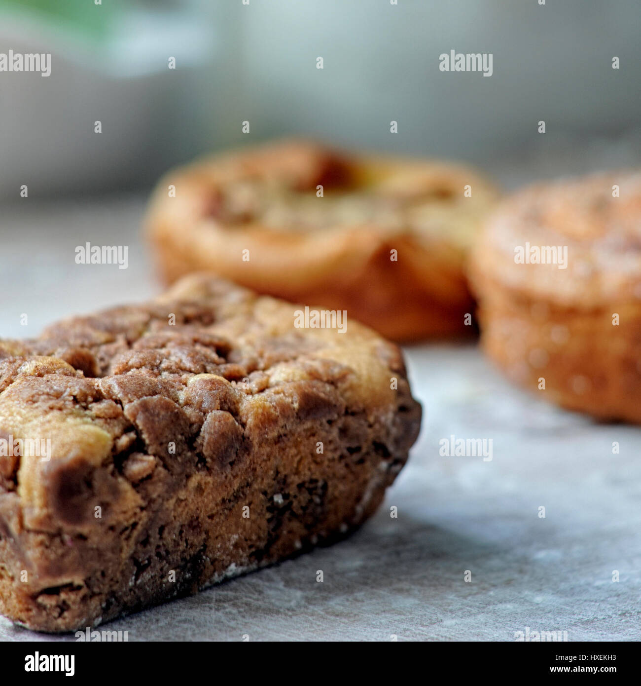 Baked goods in natural light Stock Photo - Alamy