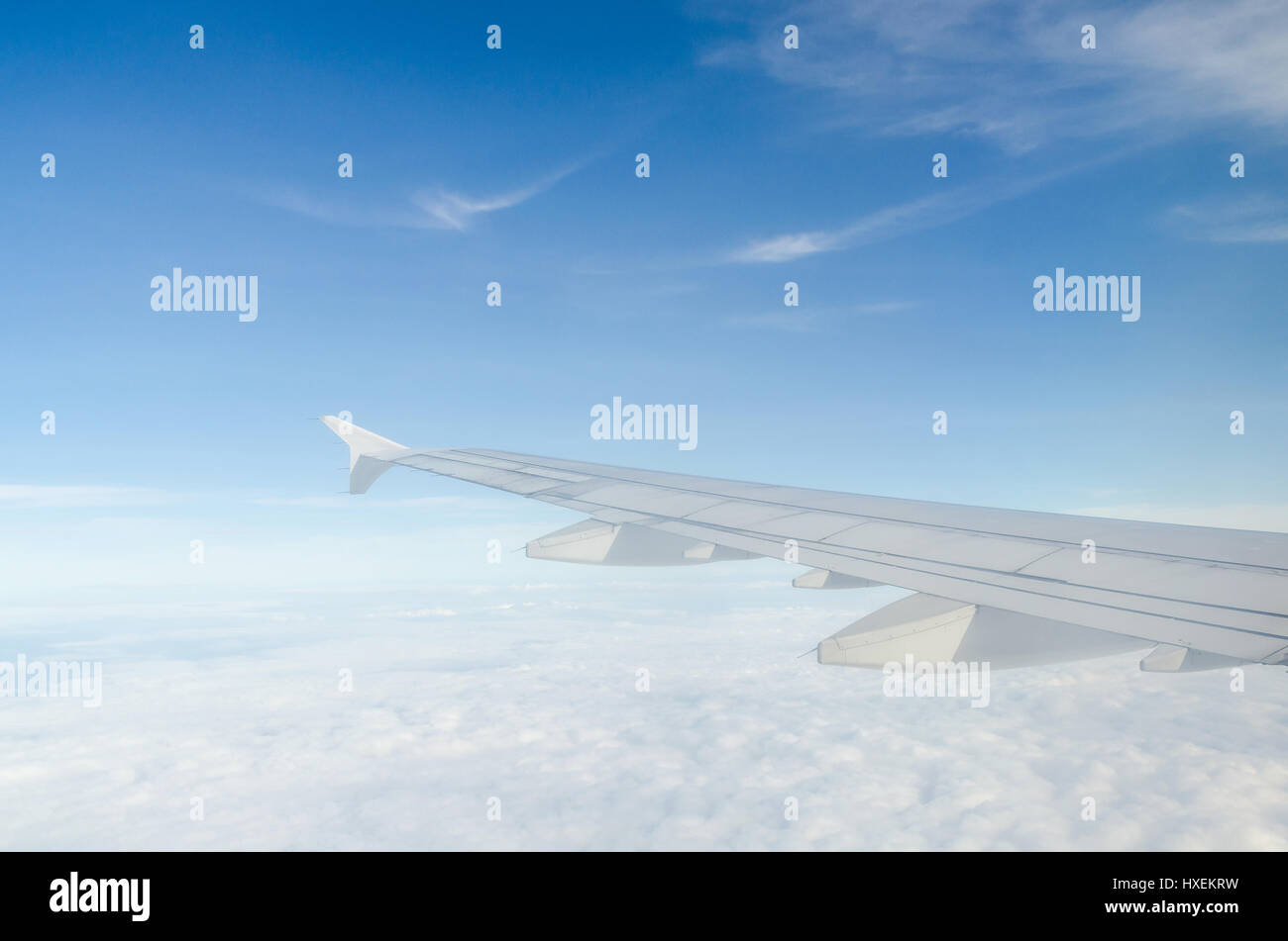 Airplane left wing flying hi-res stock photography and images - Alamy