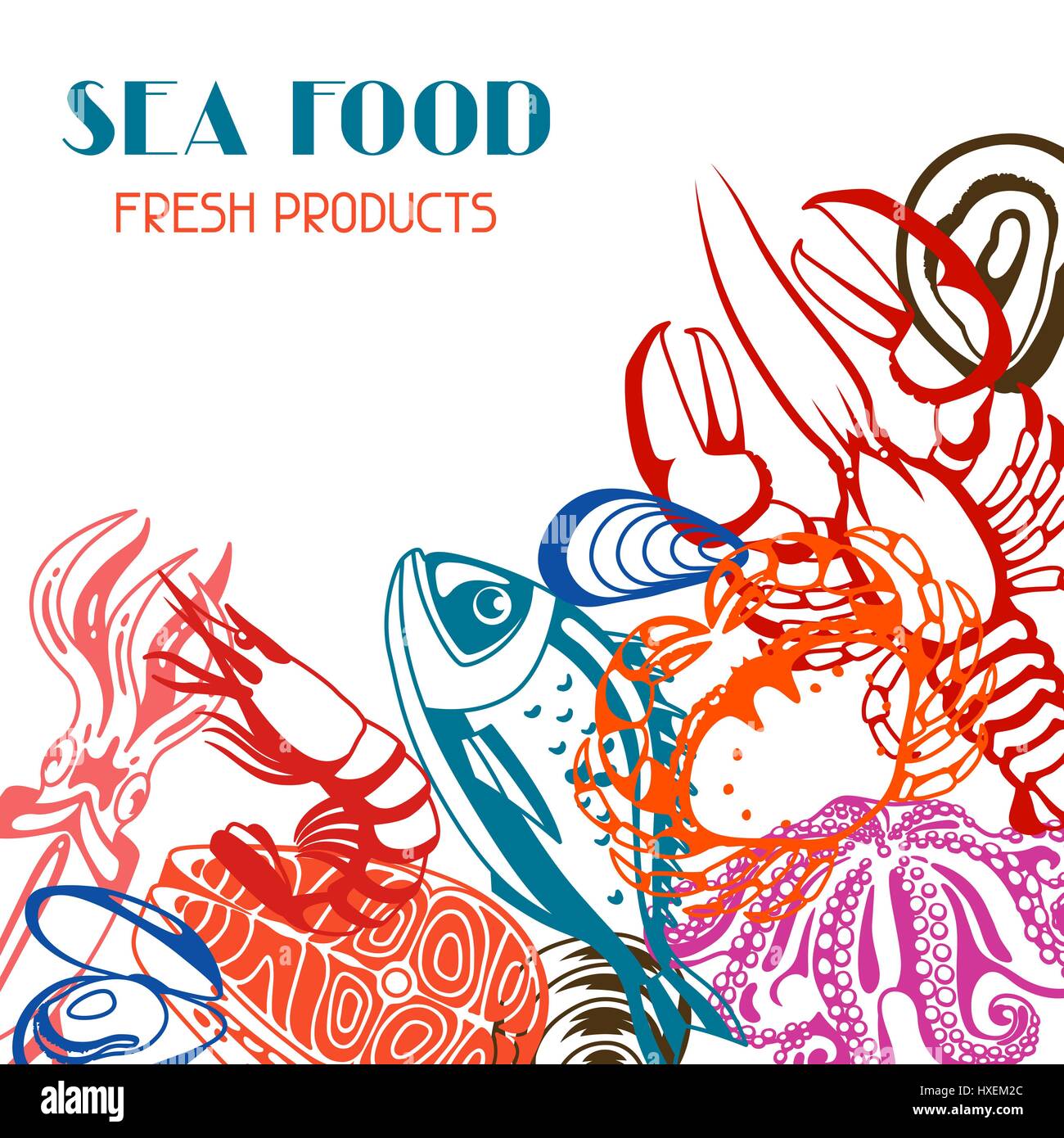 Mollusc poster Stock Vector Images - Alamy