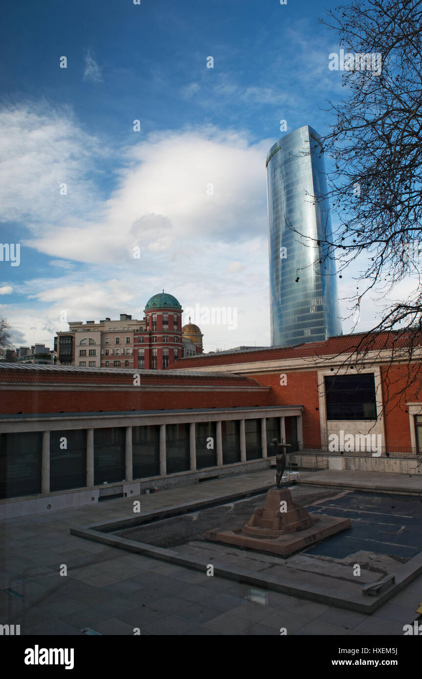 Bilbao, Spain: the Iberdrola Tower, the tallest basque skyscraper, seen ...