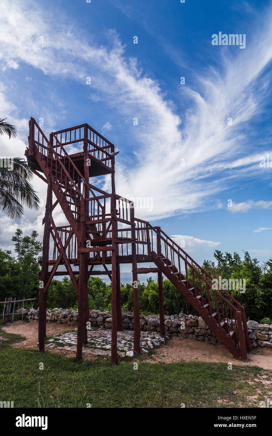 Look out point allowing visitors to admire the view of the Cayo islands ...