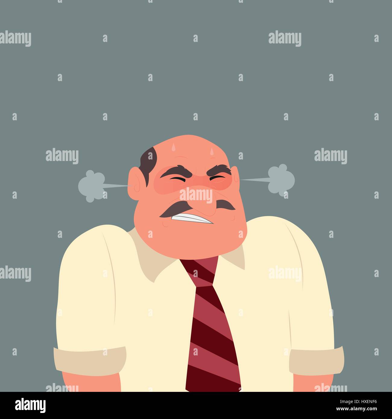 Illustration of an angry business man Stock Vector Image & Art - Alamy