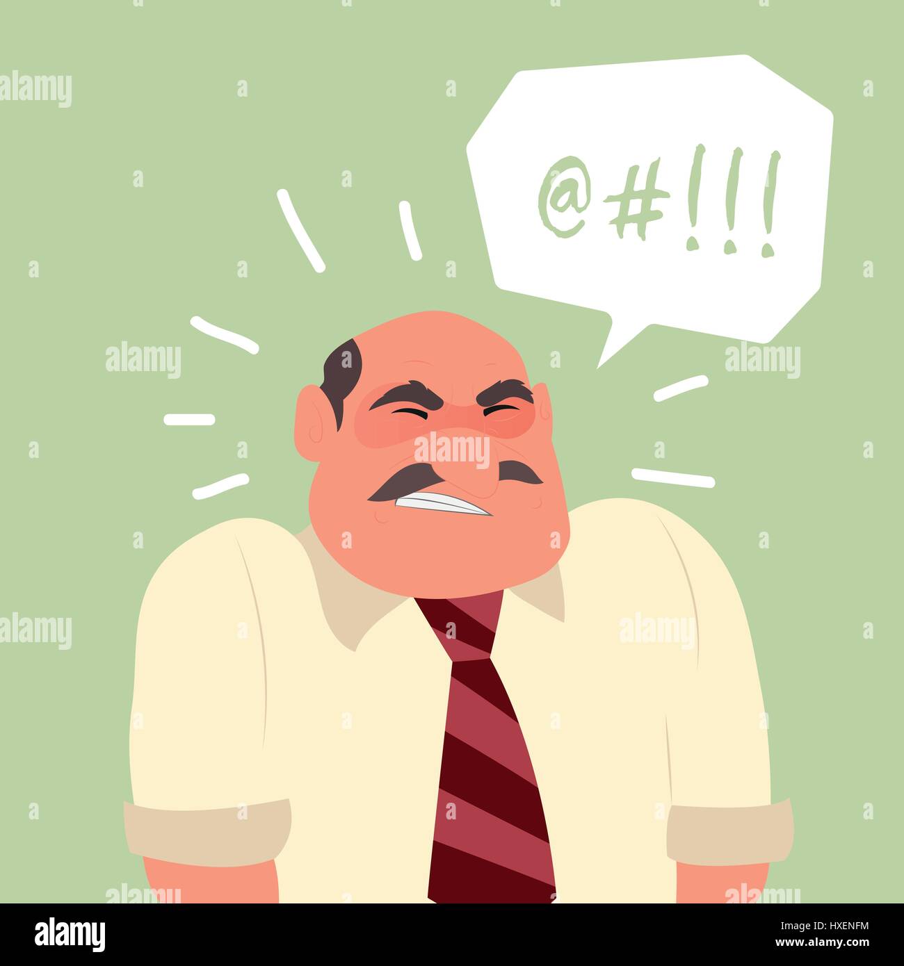 Busy angry stressful office worker character Stock Vector Image & Art ...