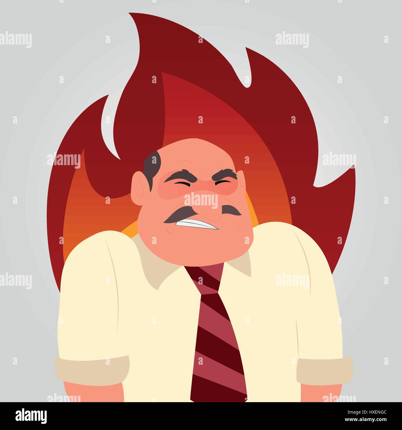 Angry man on fire Stock Vector Images - Alamy