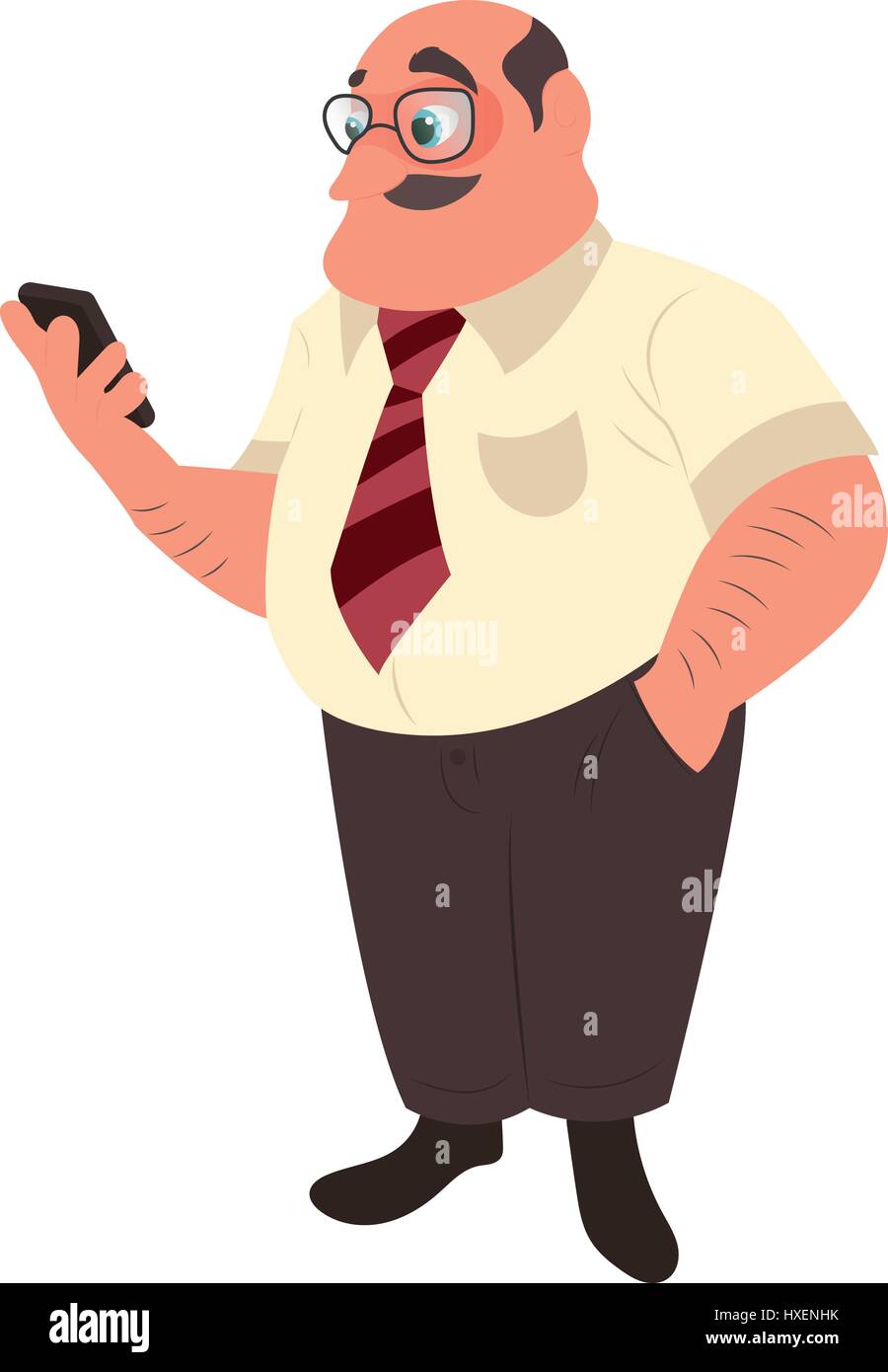 Businessman using phone in Stock Vector Images - Alamy