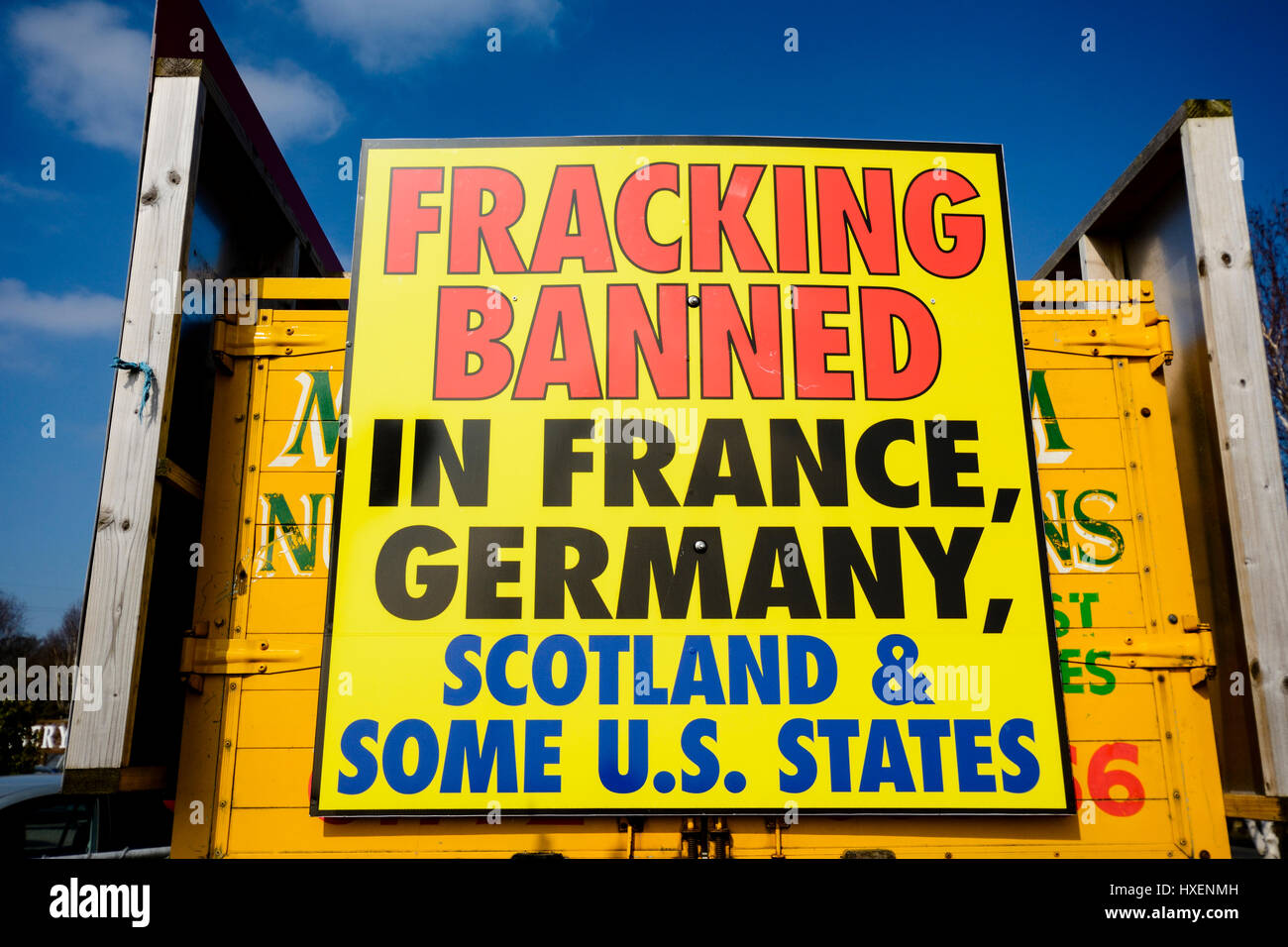 Fracking signs - Anti-fracking signs at Maple Farm on Preston New Road ...