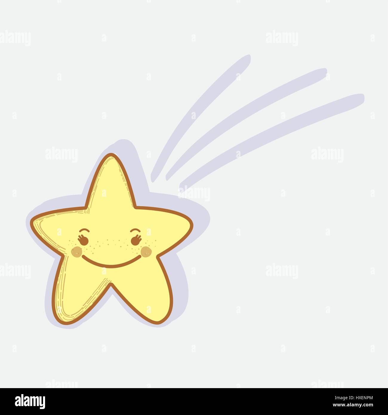 kawaii happy star icon Stock Vector Image & Art - Alamy