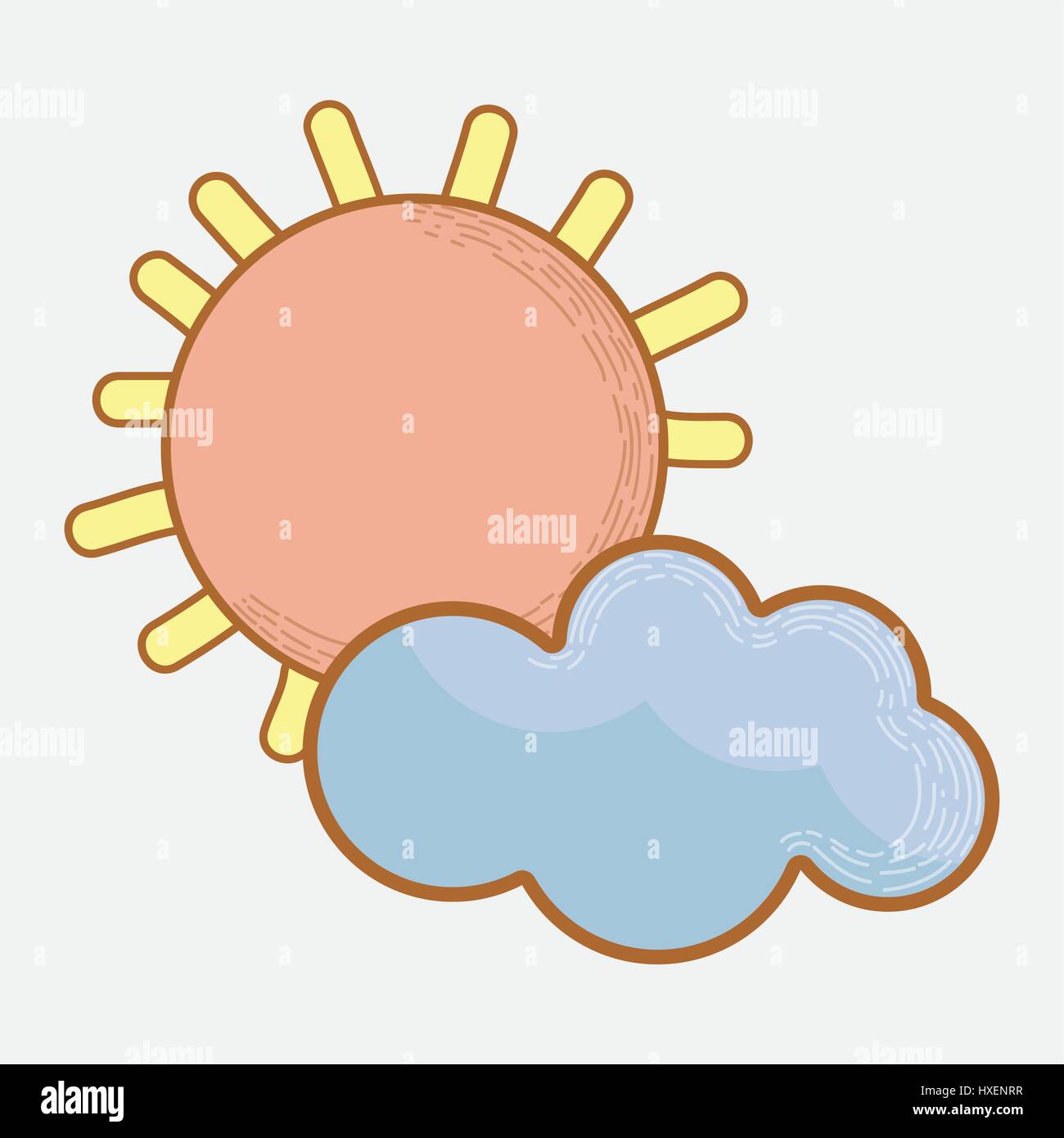 sun and cloud cartoon character Stock Vector Image & Art - Alamy