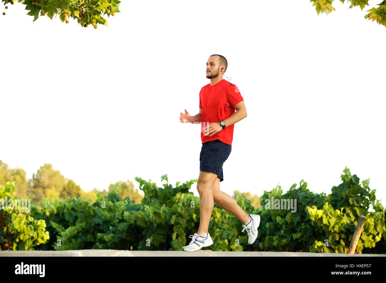 Portrait of an active man running outdoors Stock Photo - Alamy