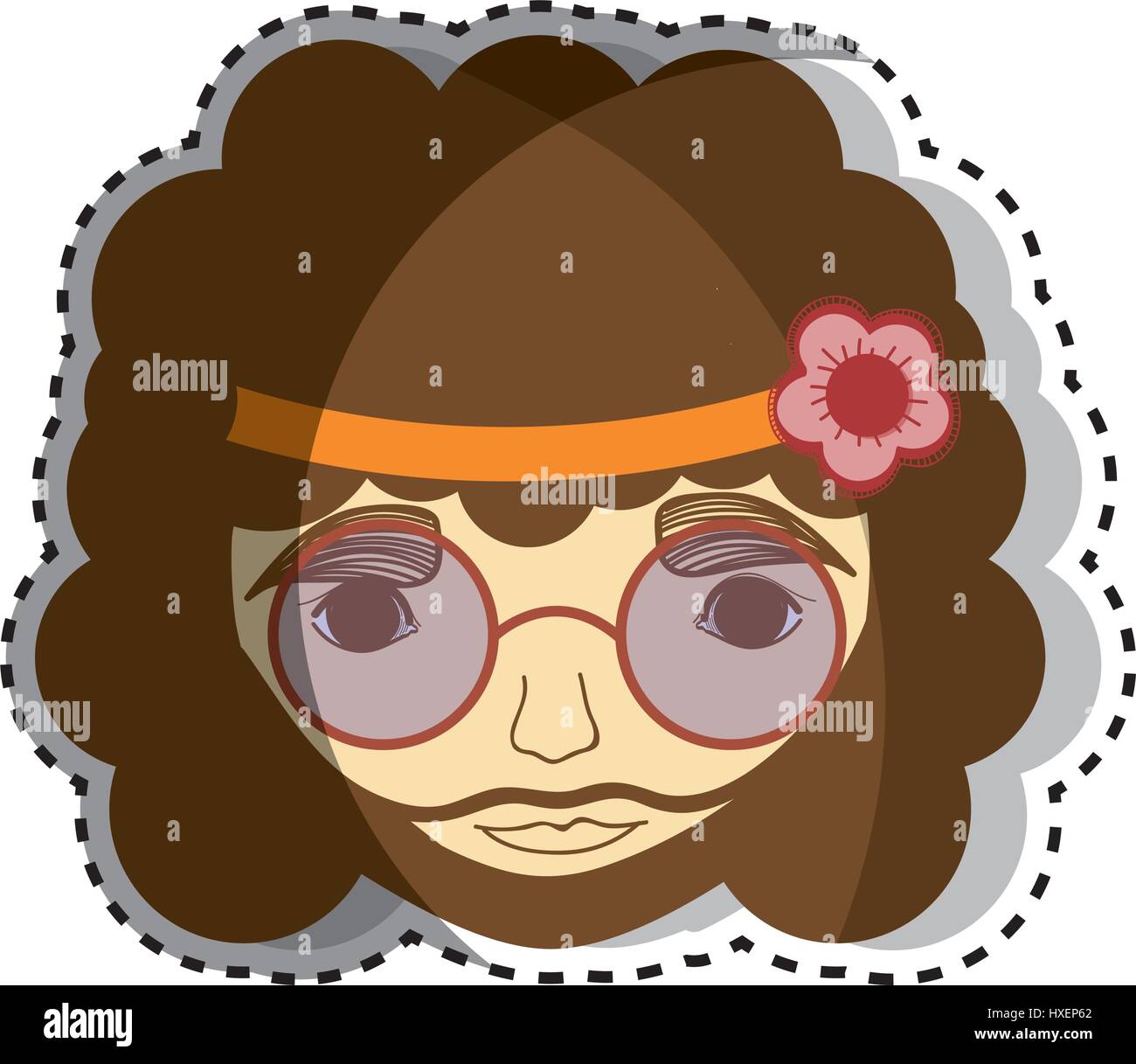 Hippie Face Art