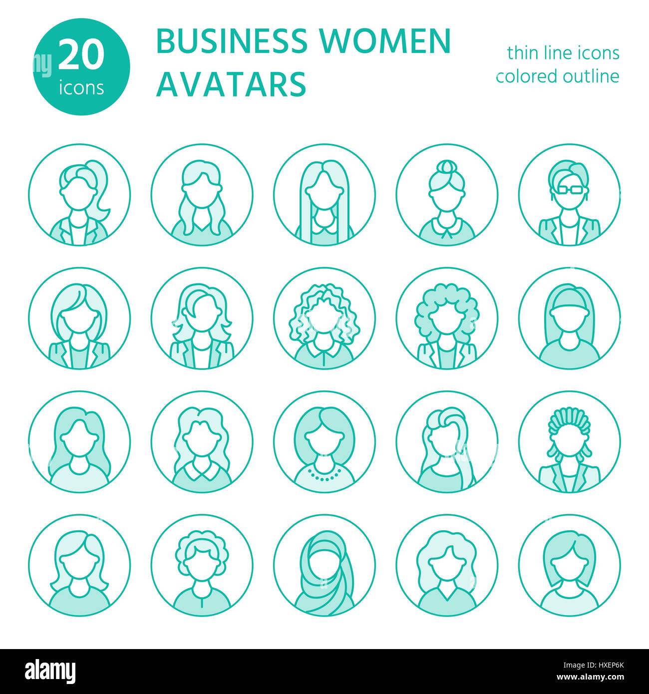 Business woman face Stock Vector Images - Alamy