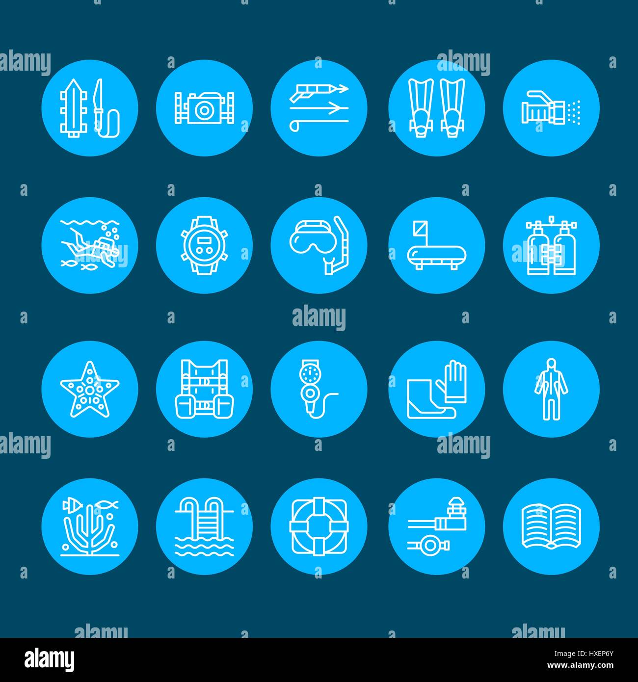 Scuba diver pictogram hi-res stock photography and images - Alamy