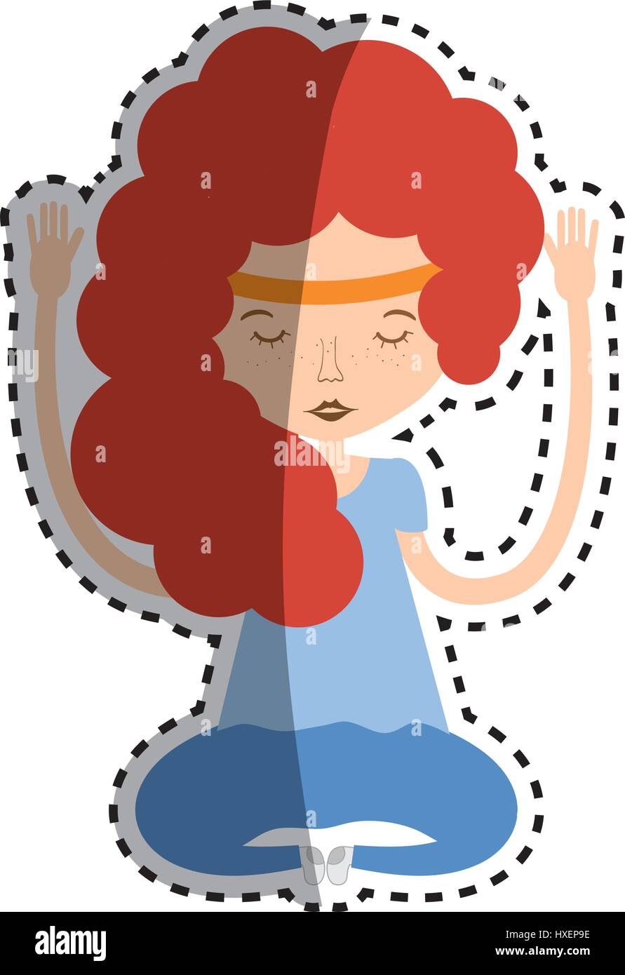 woman relax meditation icon Stock Vector Image & Art - Alamy