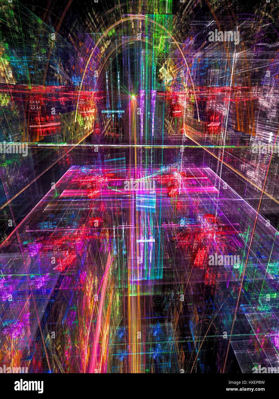 Futuristic arch - abstract digitally generated image Stock Photo - Alamy