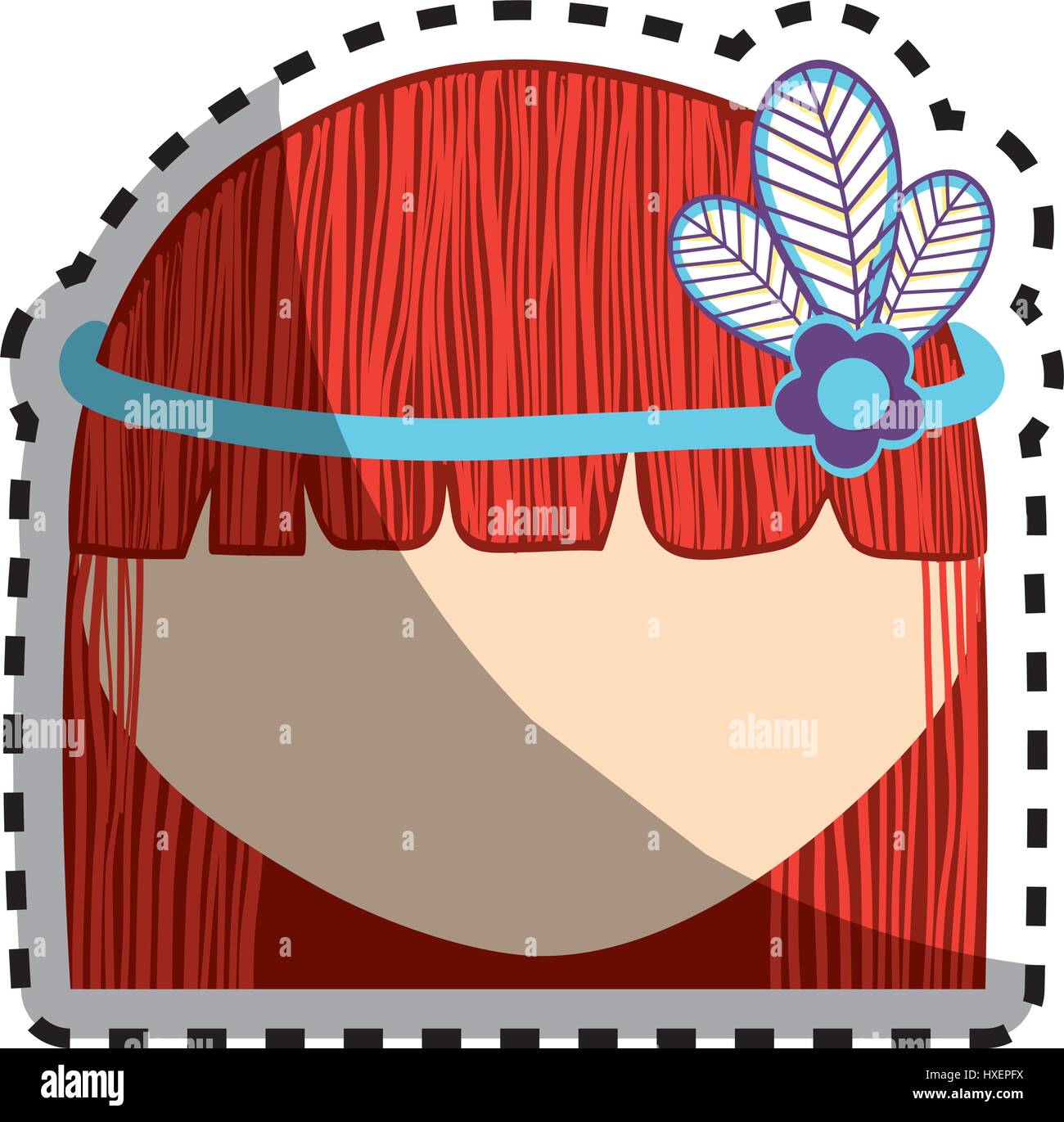 woman with flower in the hair icon Stock Vector Image & Art - Alamy