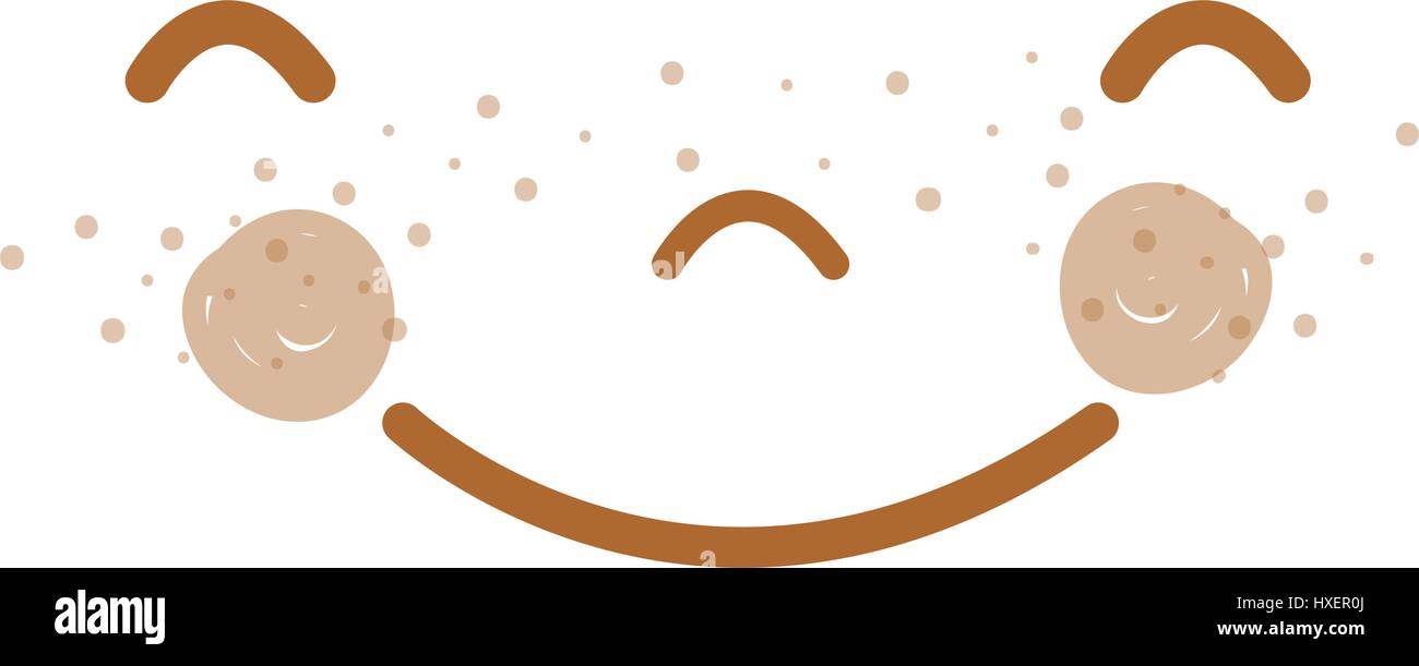 happy face with close eyes and cheeks Stock Vector Image & Art - Alamy