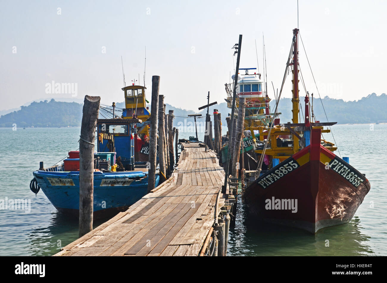 Fishing boats pangkor hi-res stock photography and images - Alamy