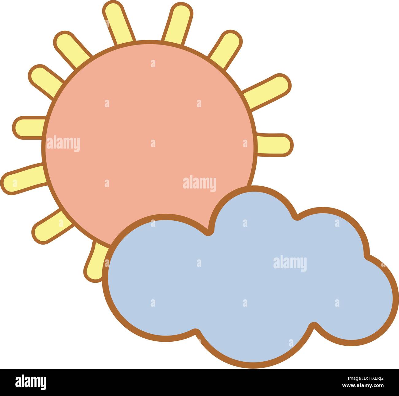 sun and cloud cartoon character Stock Vector Image & Art - Alamy