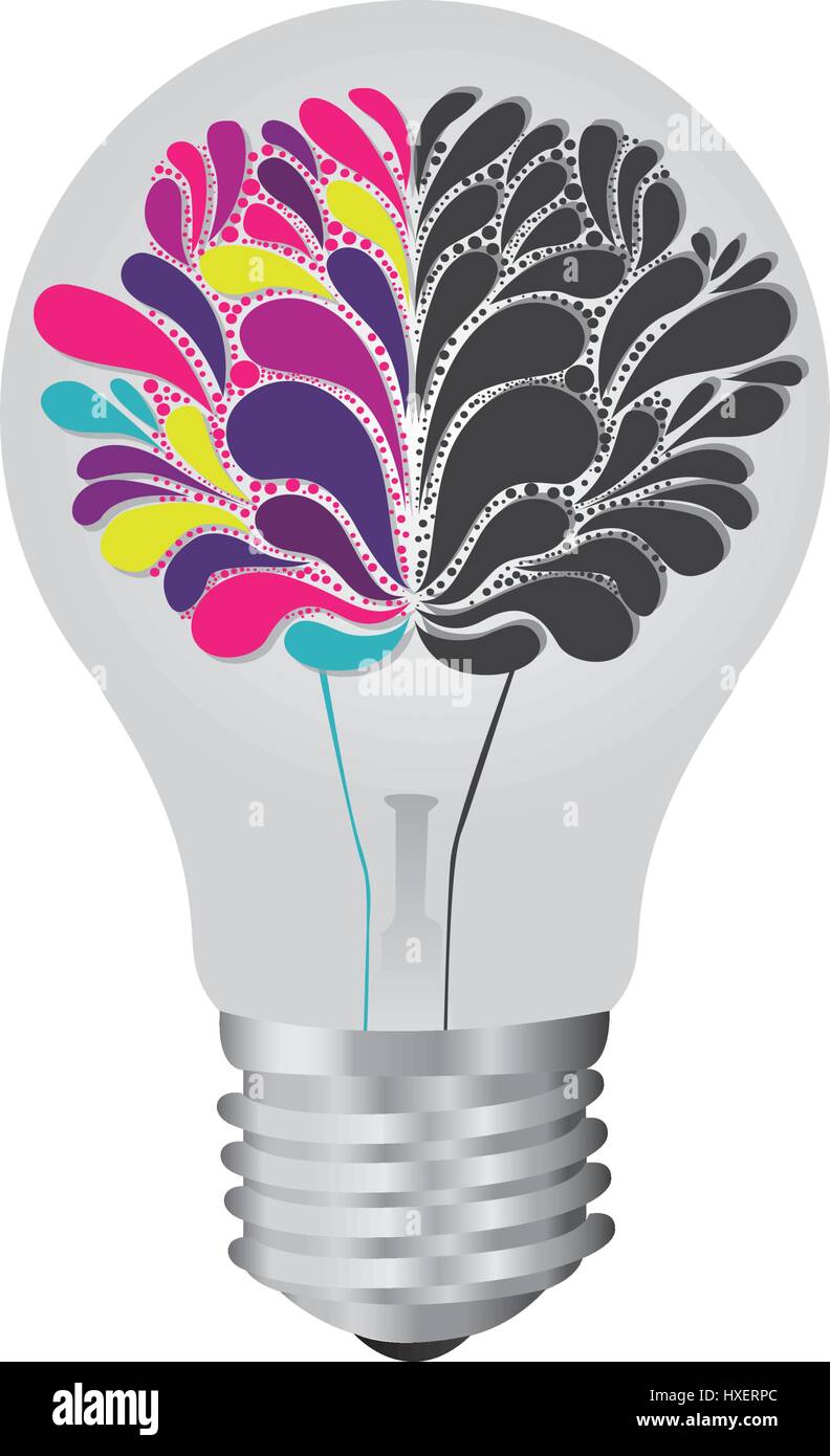 bulb with brain inside icon Stock Vector Image & Art - Alamy