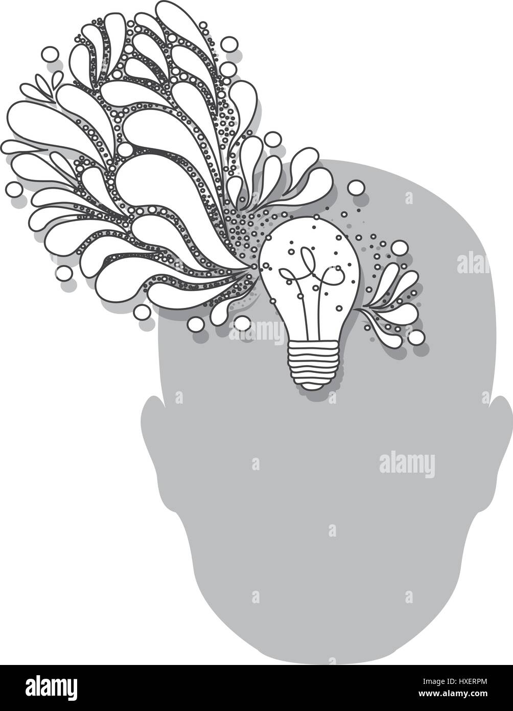 person with bulb brain icon Stock Vector Image & Art - Alamy