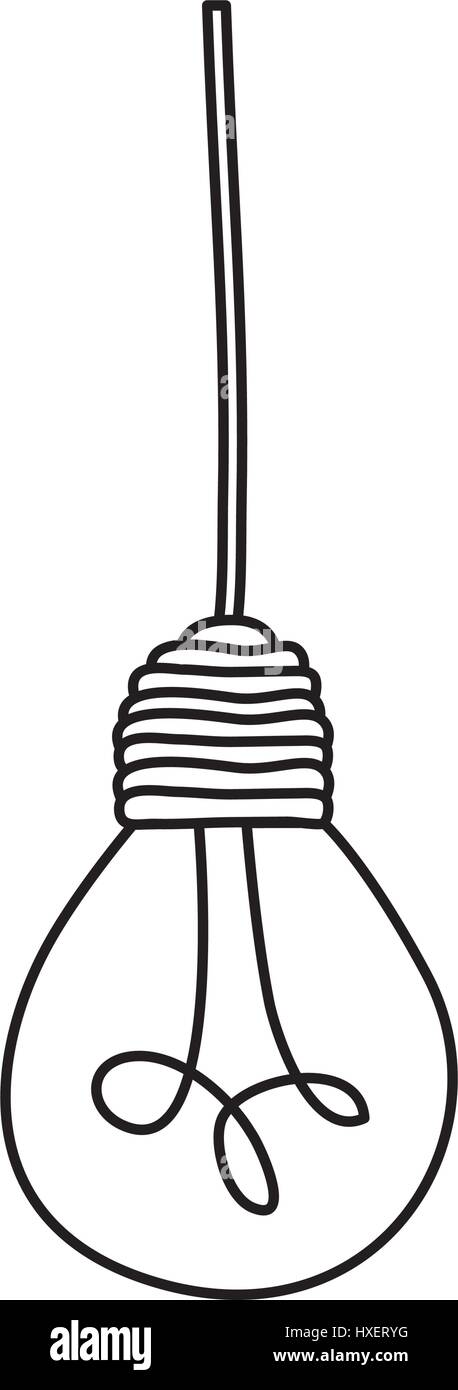 Hanging Lightbulb Drawing