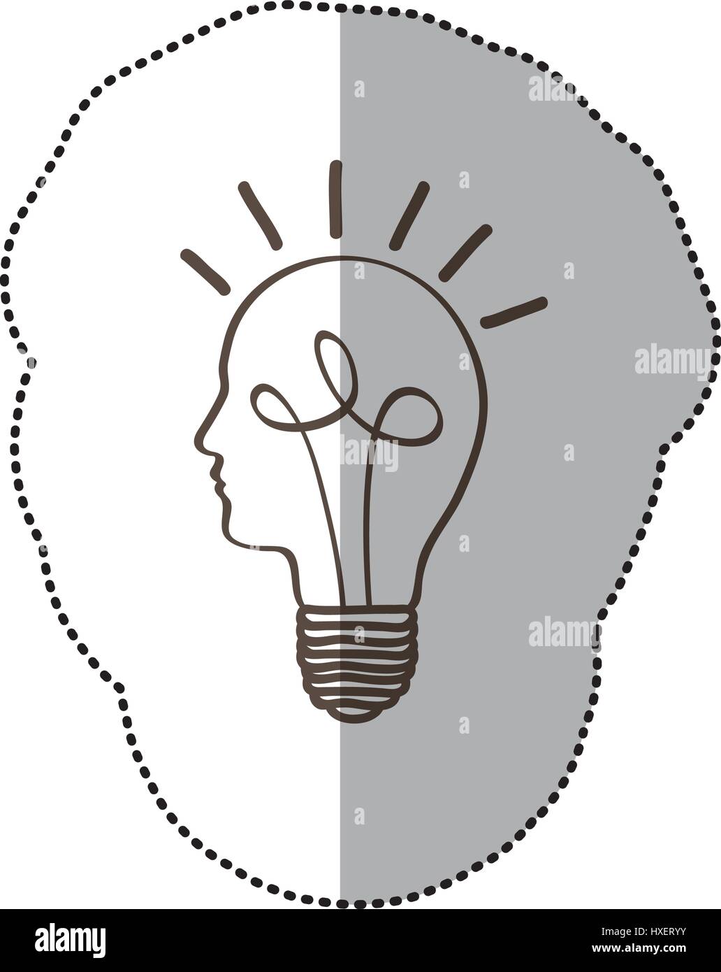 person bulb light idea Stock Vector Image & Art - Alamy