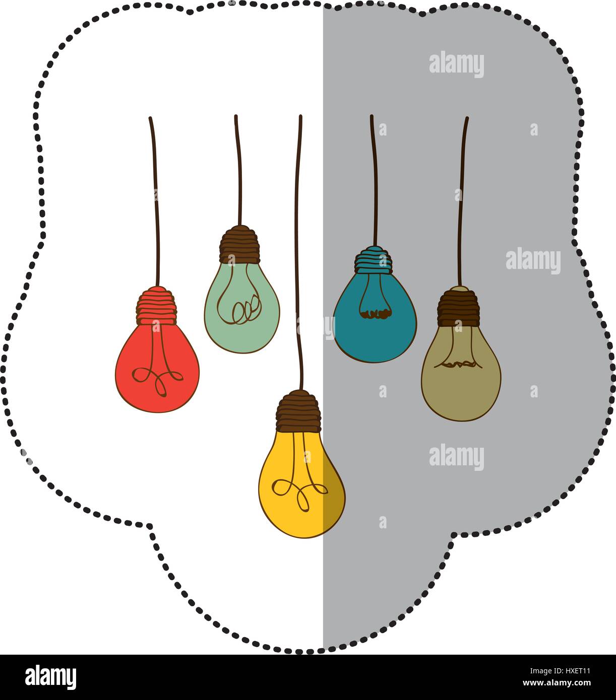 light bulbs hanging icon Stock Vector Image & Art - Alamy