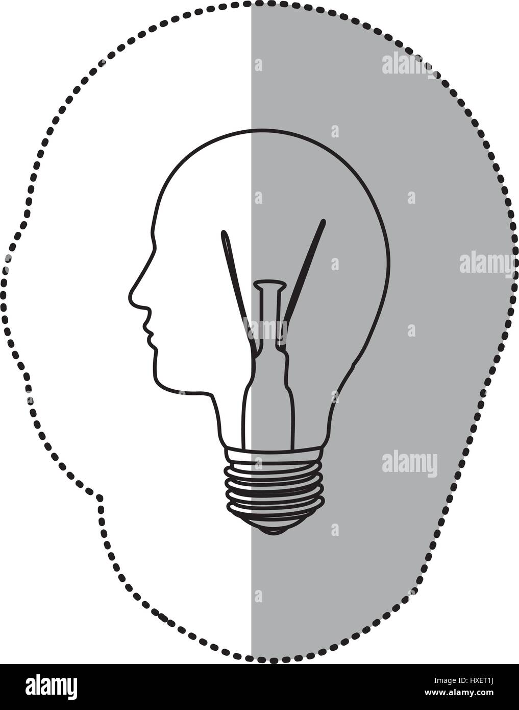 person bulb light idea Stock Vector Image & Art - Alamy