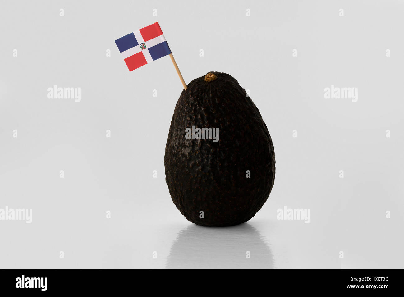Isolated avocado with Dominican Republic flag Stock Photo - Alamy