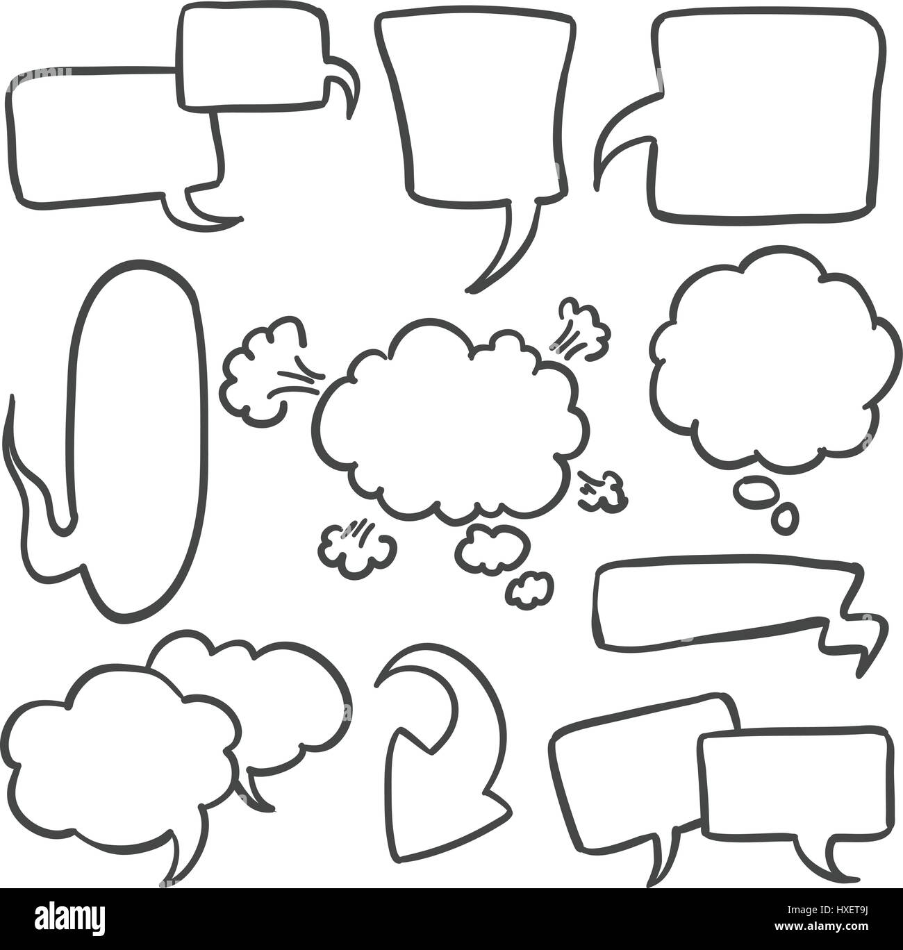 Comic bubble draw Black and White Stock Photos & Images - Alamy