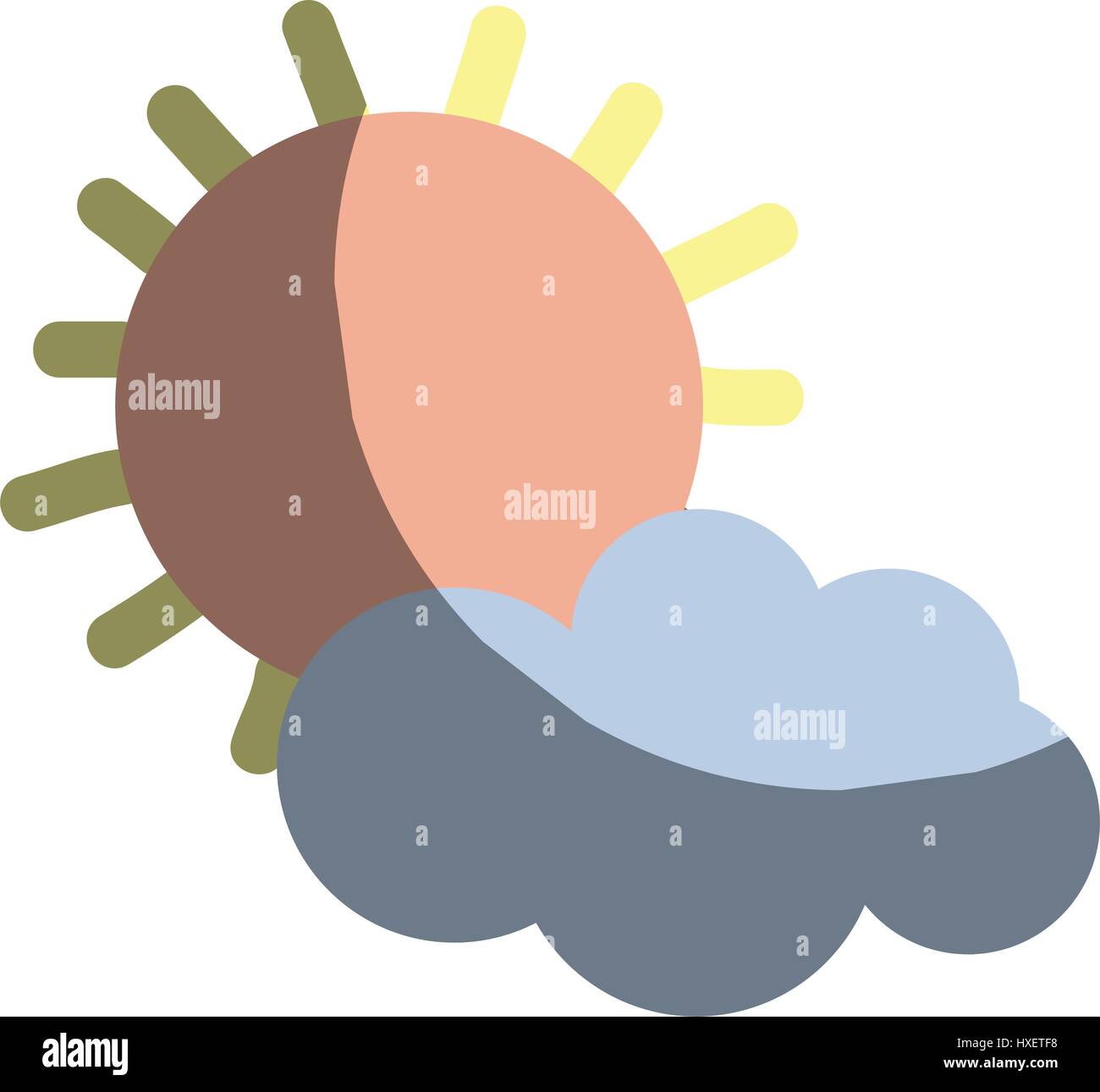 sun and cloud cartoon character Stock Vector Image & Art - Alamy