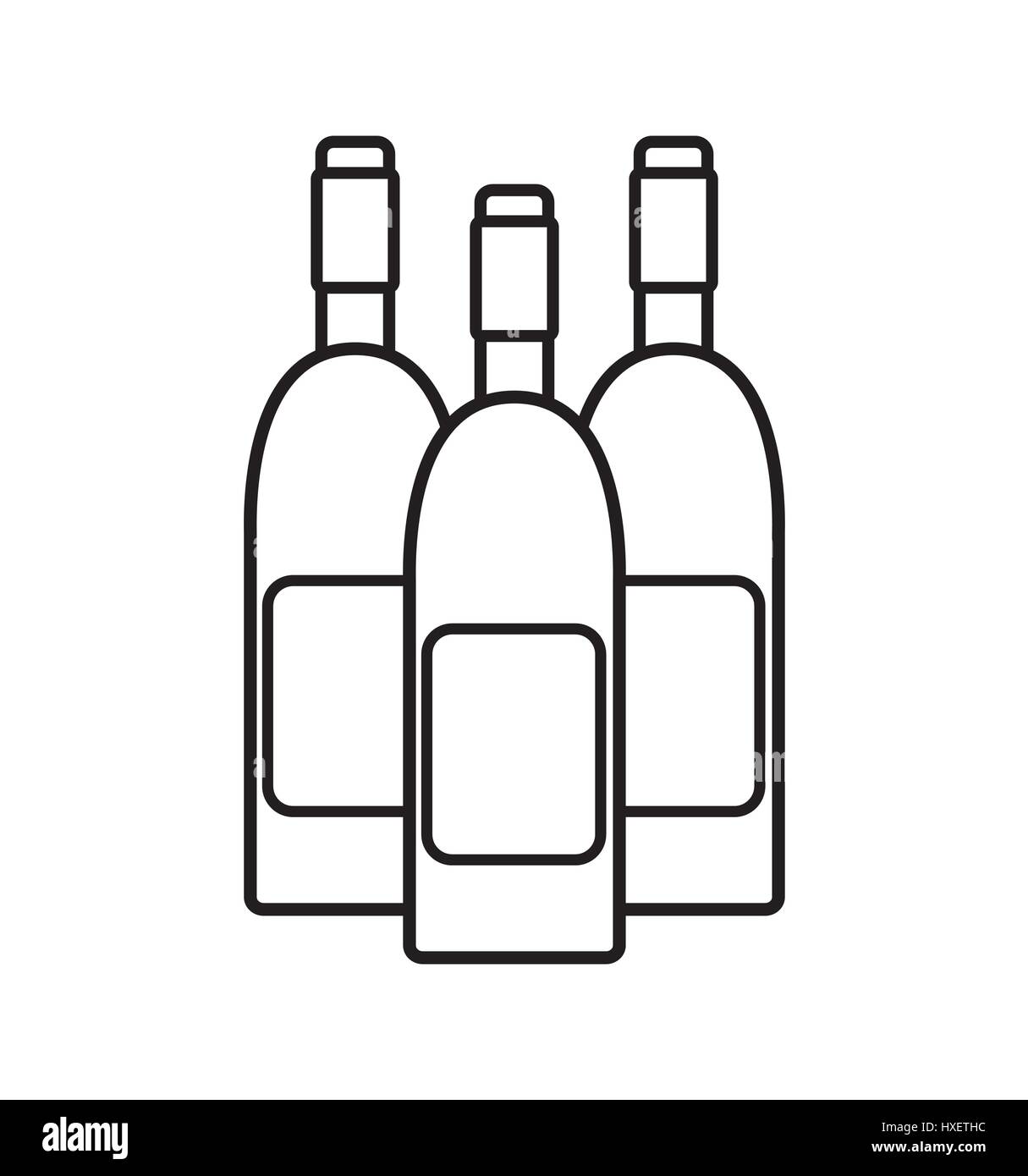 Wine bottles on shop Black and White Stock Photos & Images - Alamy