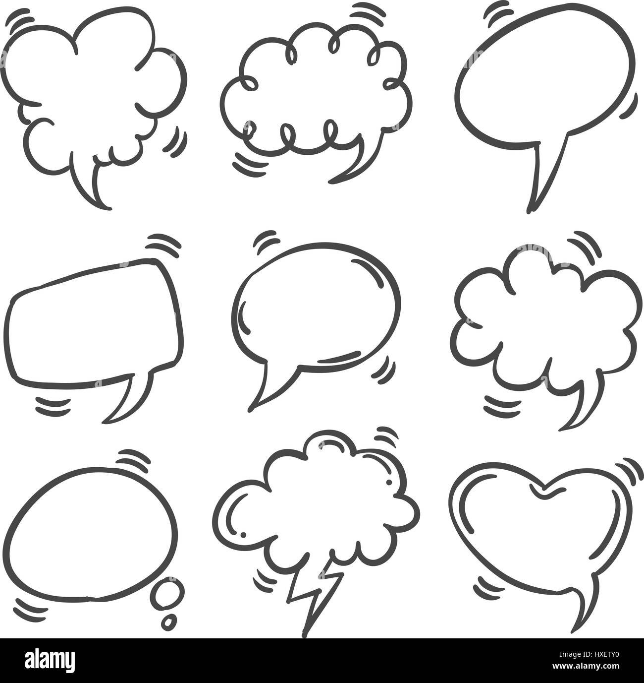 Collection of text balloon style Stock Vector Image & Art - Alamy