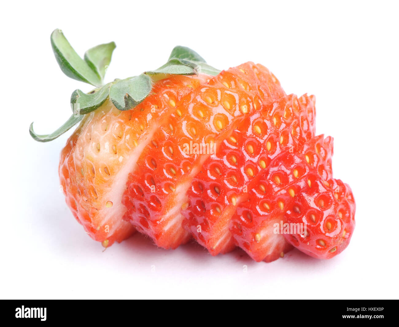 One strawberry and half cut out hi-res stock photography and images - Alamy