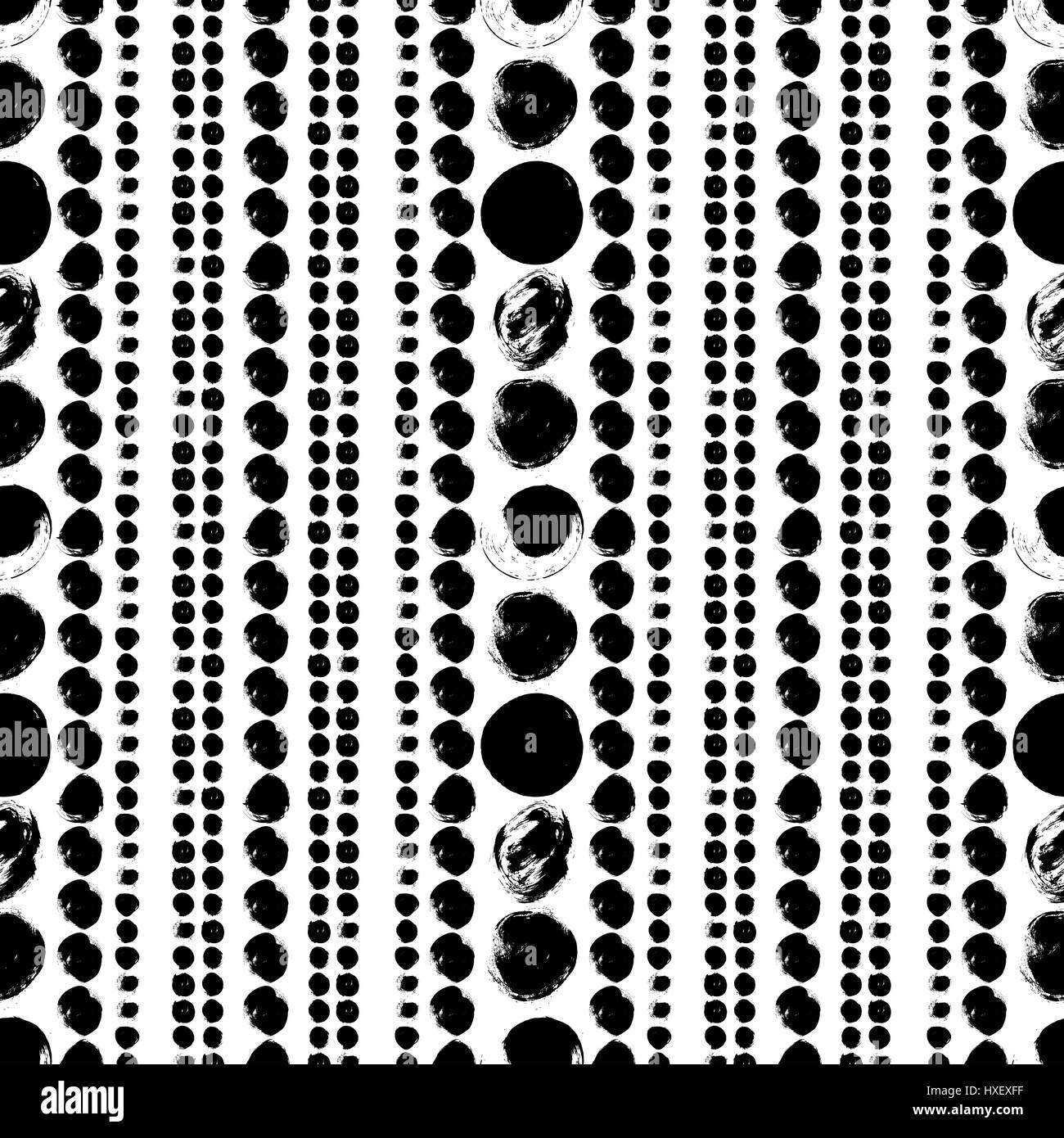 Seamless black and white hand drawn pattern Stock Vector Image & Art ...