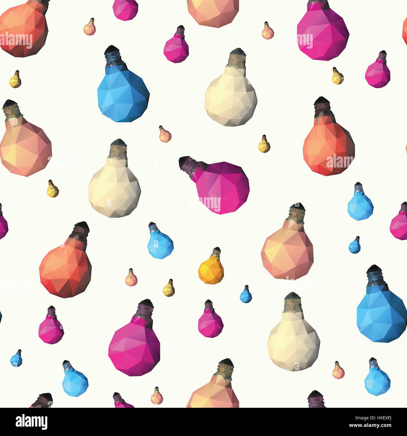 low poly light bulb. Seamless pattern Stock Vector Image & Art - Alamy