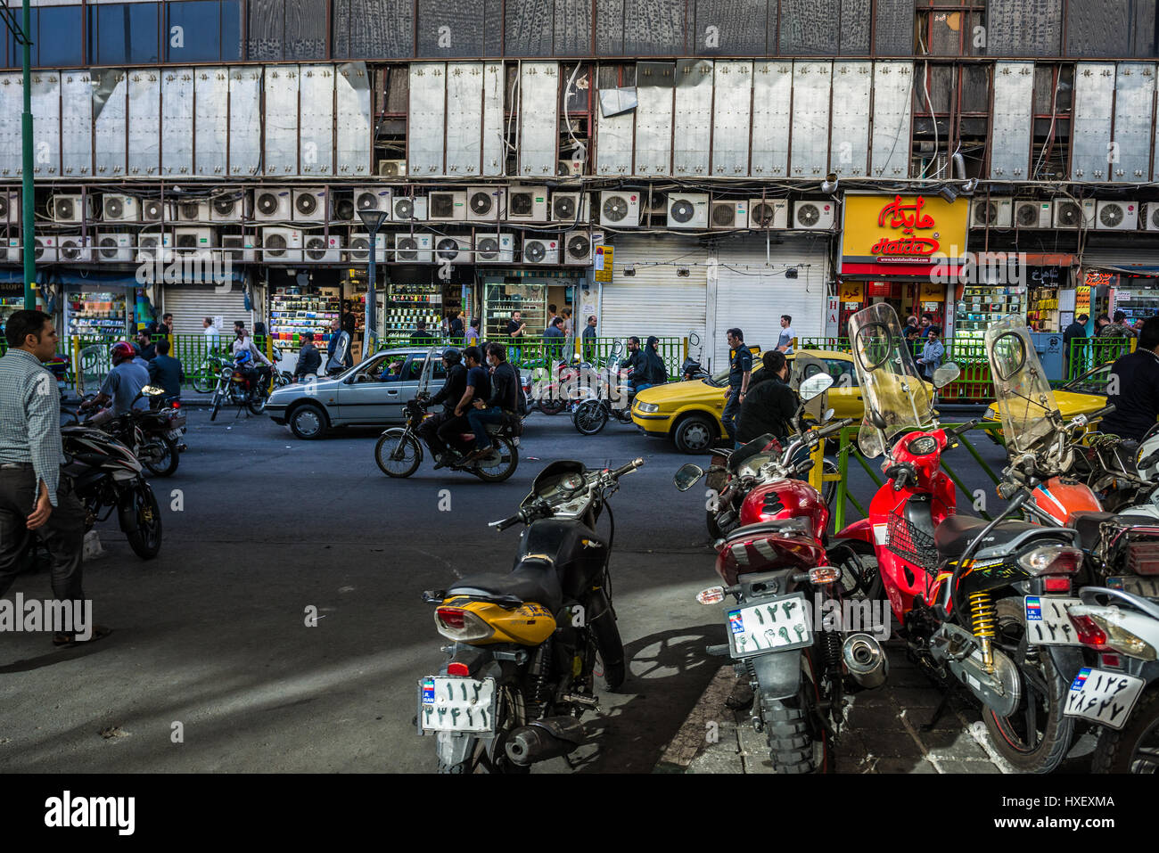 Street in Tehran city, capital of Iran and Tehran Province Stock Photo ...
