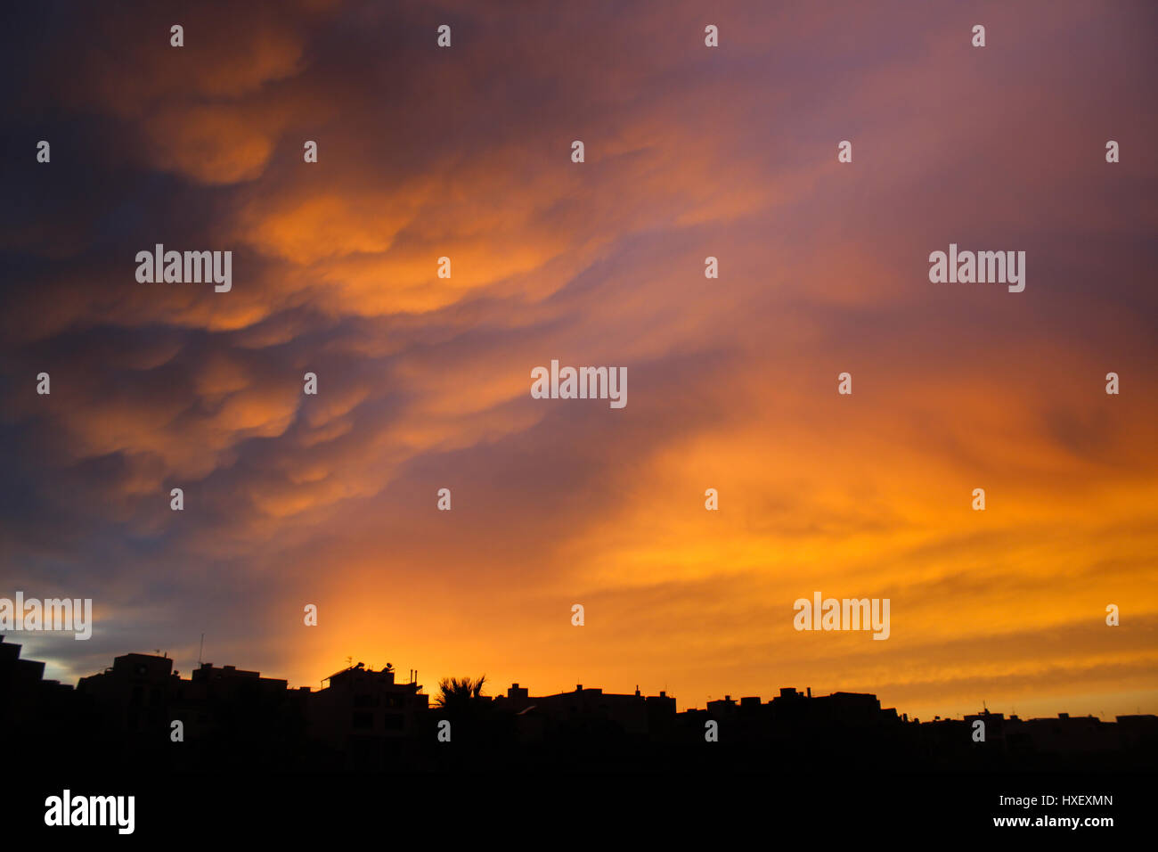 The sky on fire Stock Photo - Alamy