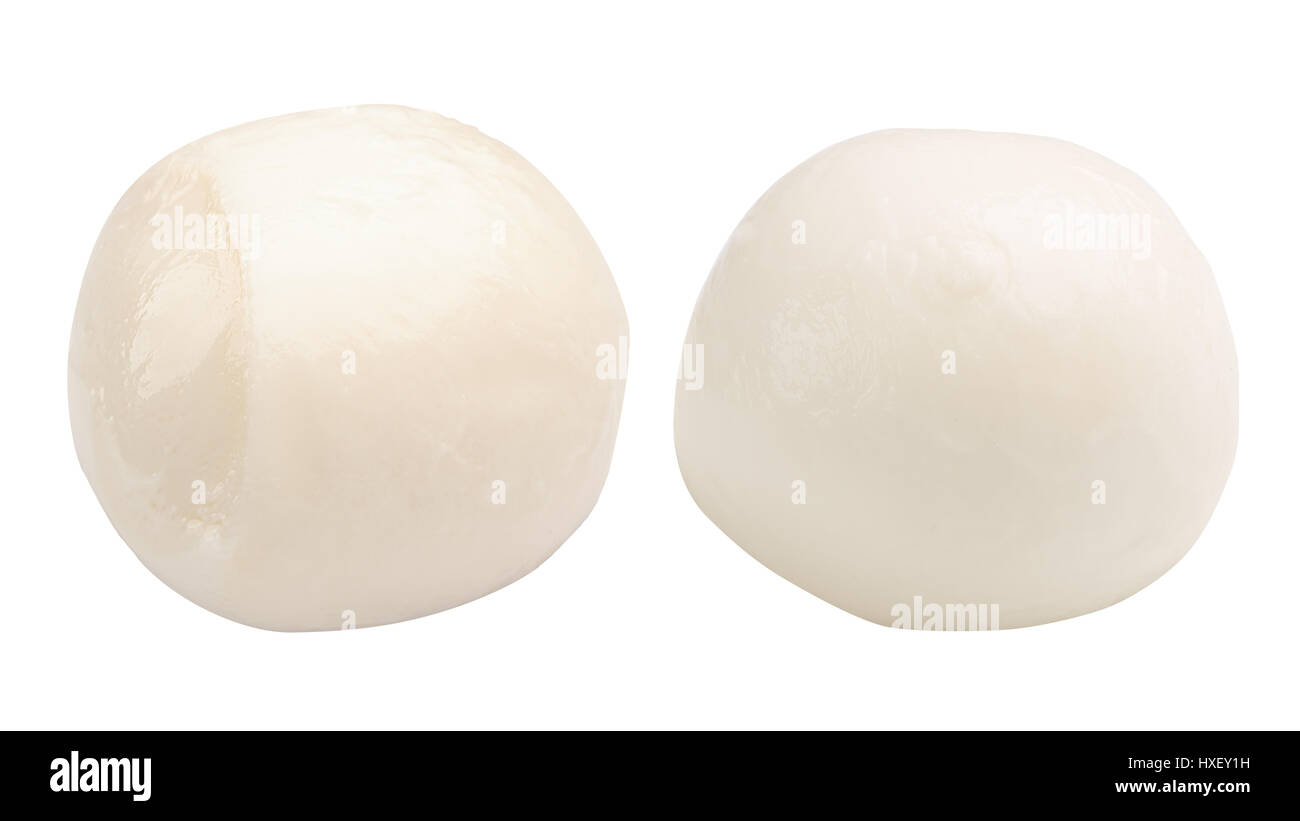 Ciliegini (small, cherry-like) mozzarella cheese balls. Clipping paths ...