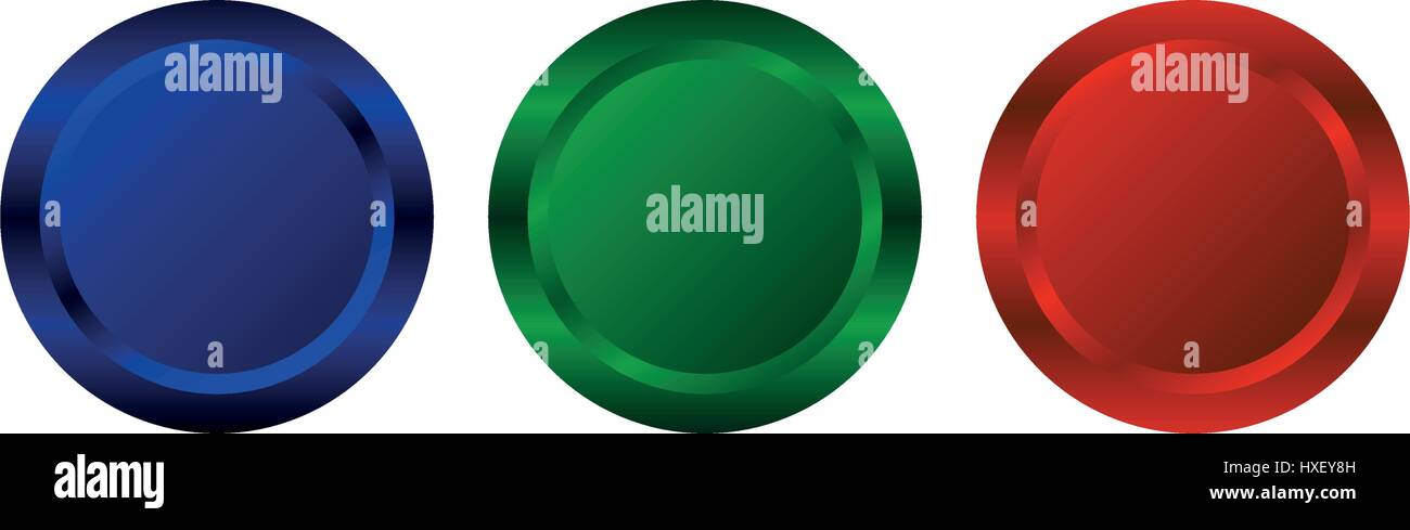 illustrated set of buttons on a white background in vector Stock Vector ...