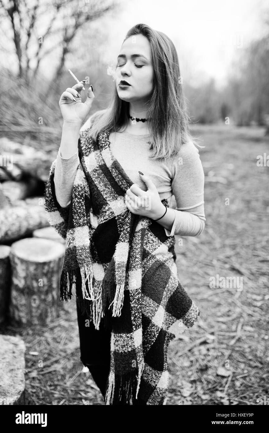 Little Girl Smoking Cigarette