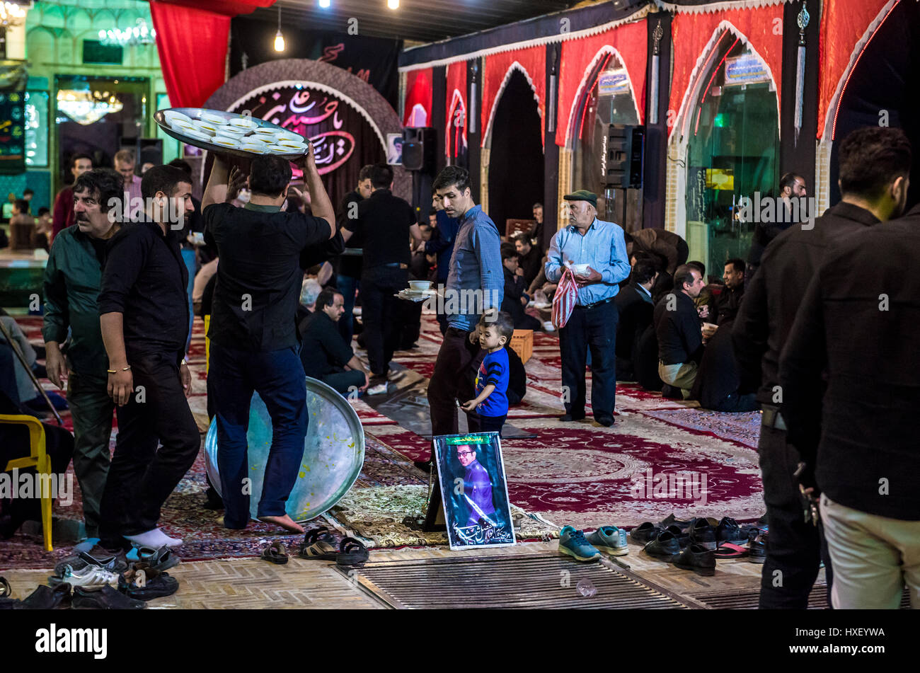 Nazri charity food served in a mosque during Muharram holy month in ...