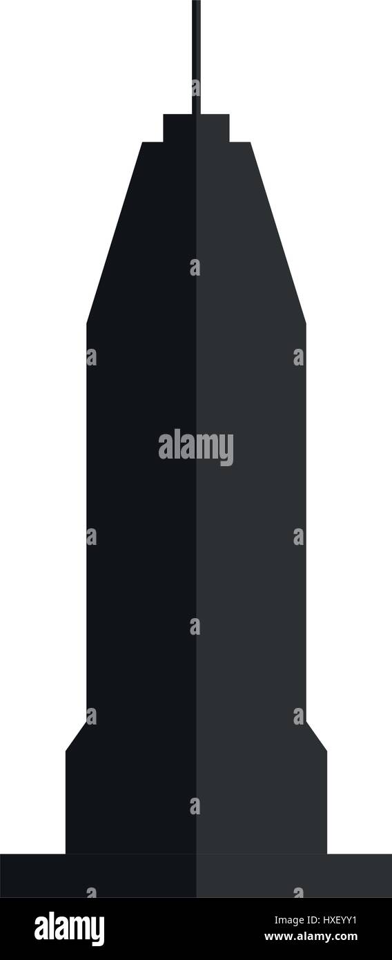 skyscraper icon illustrated on a white background in vector Stock ...