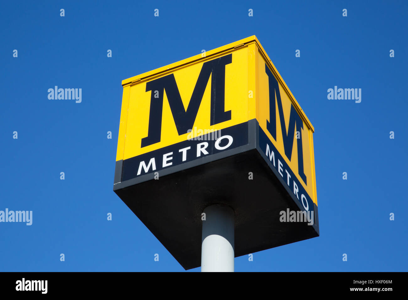 Metro sign, Sunderland Stock Photo - Alamy